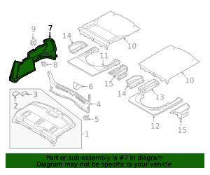 2016-2021 Mazda 6 Trunk Side Trim G46G-68-850D | RealMazdaParts.com
