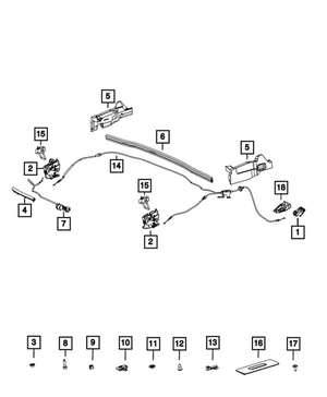 2012-2024 Mopar Cable Clip 6106196AA | Mopar eStore