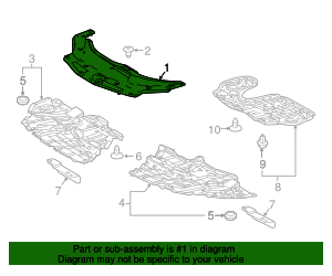53295-0E090 - Radiator Support Access Cover 2016-2019 Lexus ...