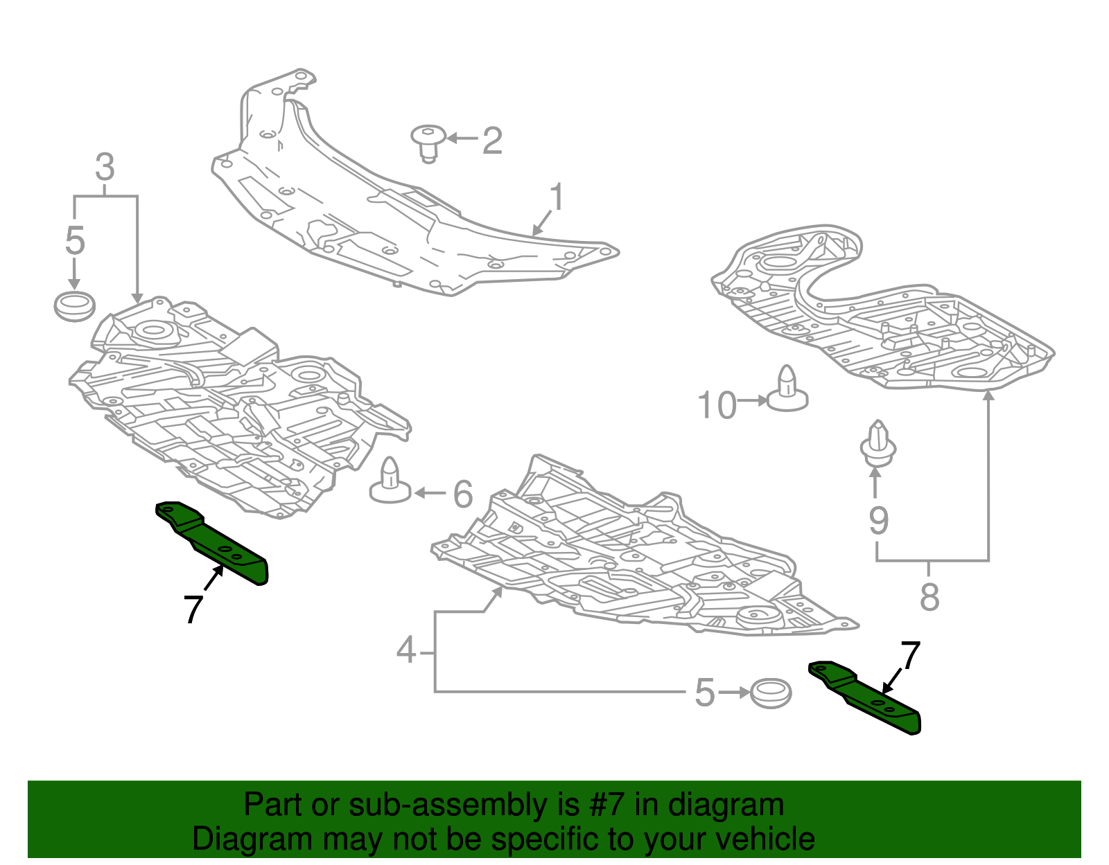 53852-0E050 - Radiator Support Air Deflector 2016-2022 Lexus ...