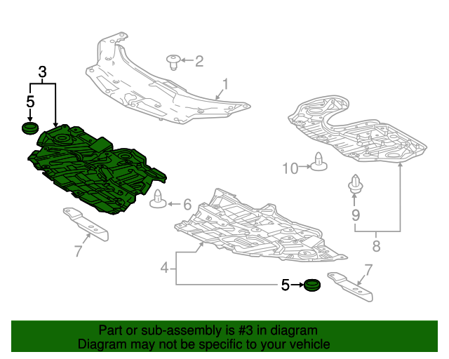 2020-2022 Lexus Under Cover 51441-0E150 | OEM Parts Online