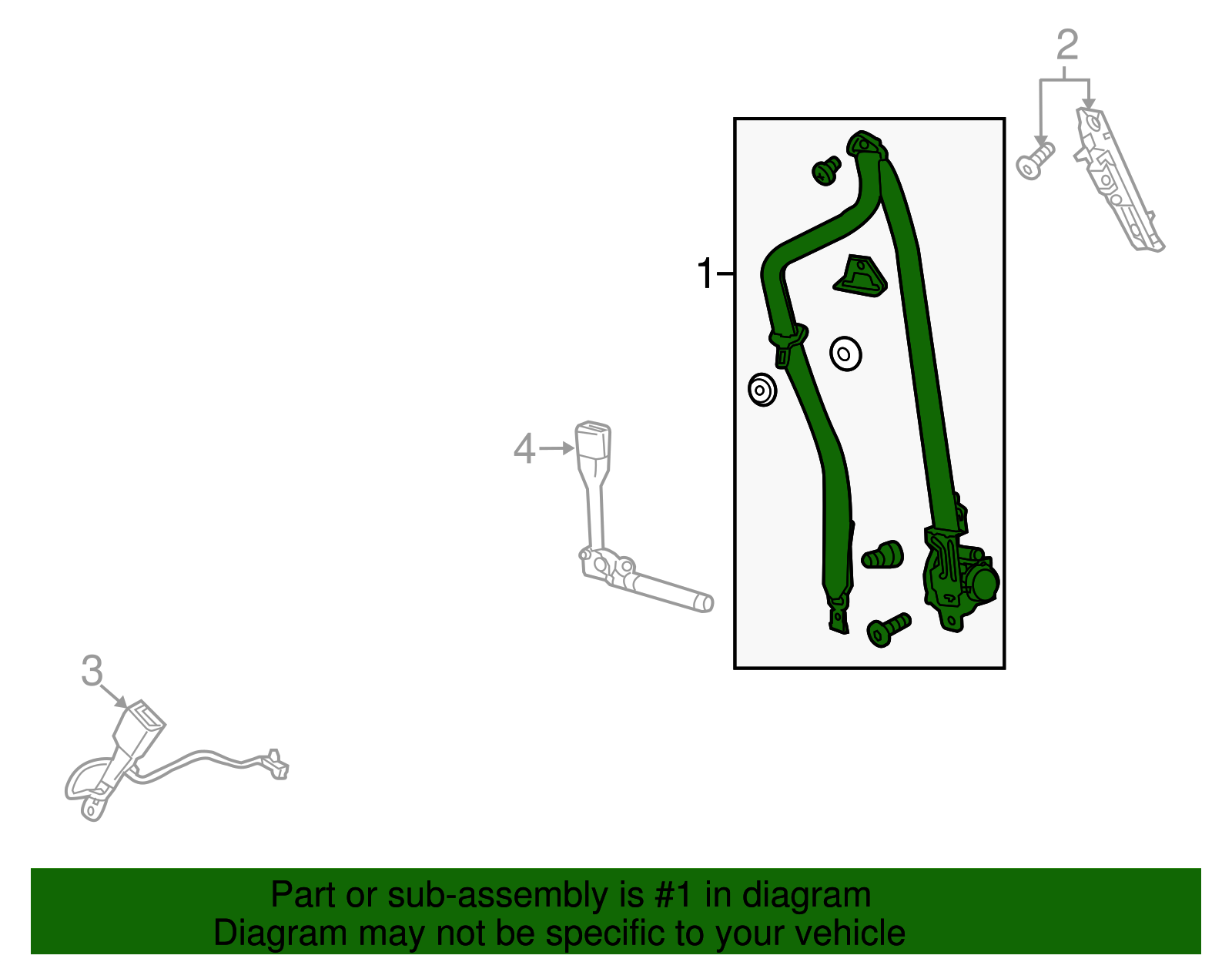 Retractor Kit 85594836 GM | GMPartsDirect.com