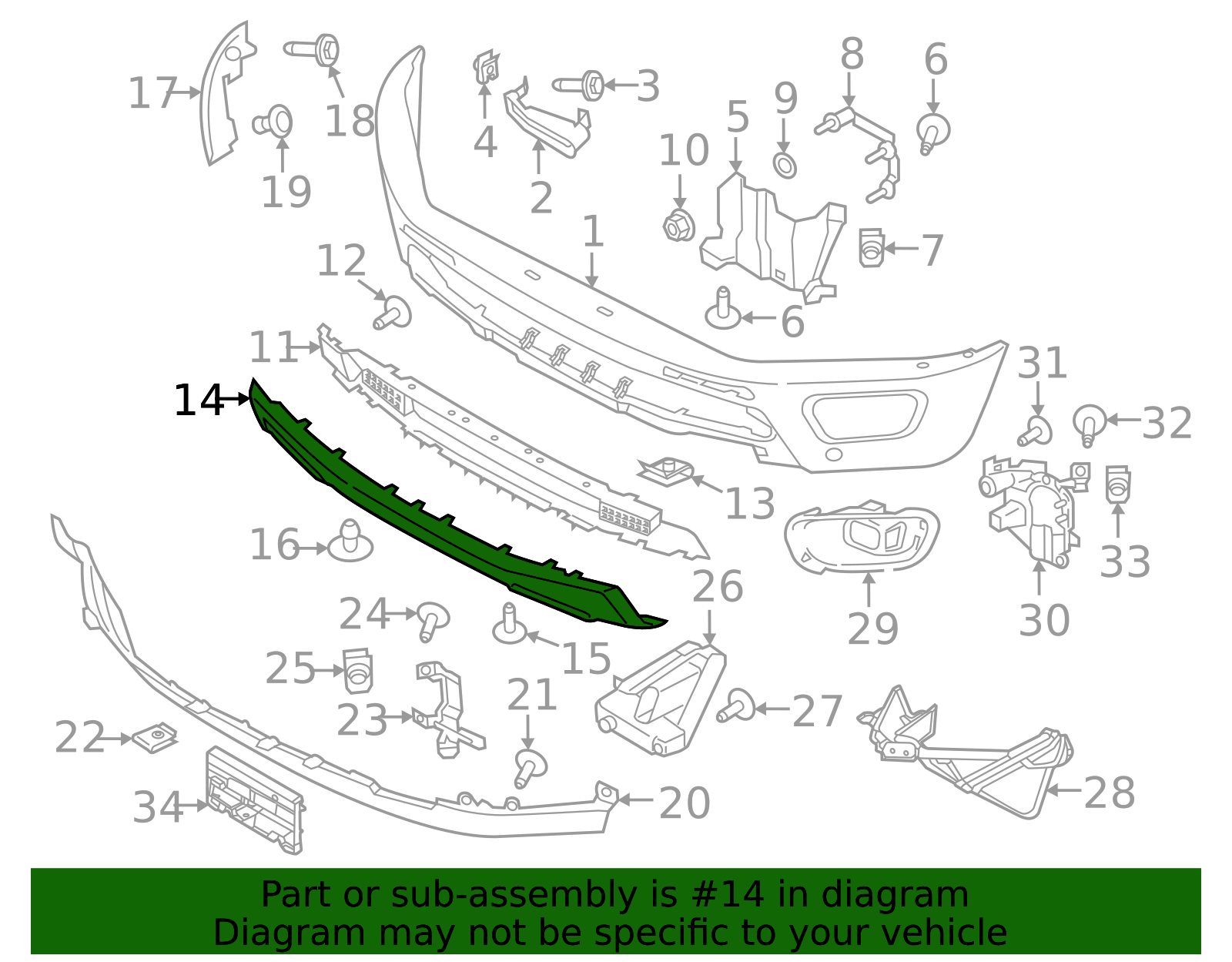 2019-2023 Ford Ranger Valance LB3Z-17626-CAPTM | Ford OEM Parts Outlet