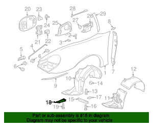 1999-2001 Porsche 911 Air duct, right, on front wheel housing for 986 S ...