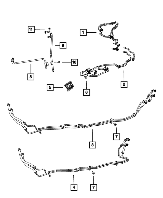 55057192AD - Supply & Return Tube & Hose 2011-2012 Ram 3500 | Mopar ...