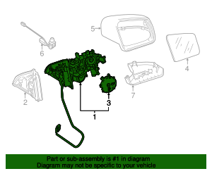 166-810-97-00 - Mirror Assembly - Left 2013-2019 Mercedes-Benz ...