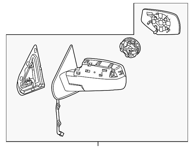 2014-2019 GM Driver Side Door Mirror without Cover 84342029 | GM Parts ...