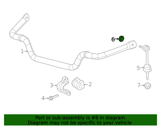 2021-2023 Mopar Stabilizer Link Nut 6513368aa | TascaParts.com