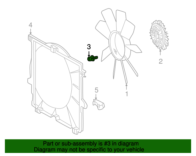 2002-2008 Mercedes-Benz Engine Cooling Fan Clutch Bolt 000000-004776 ...