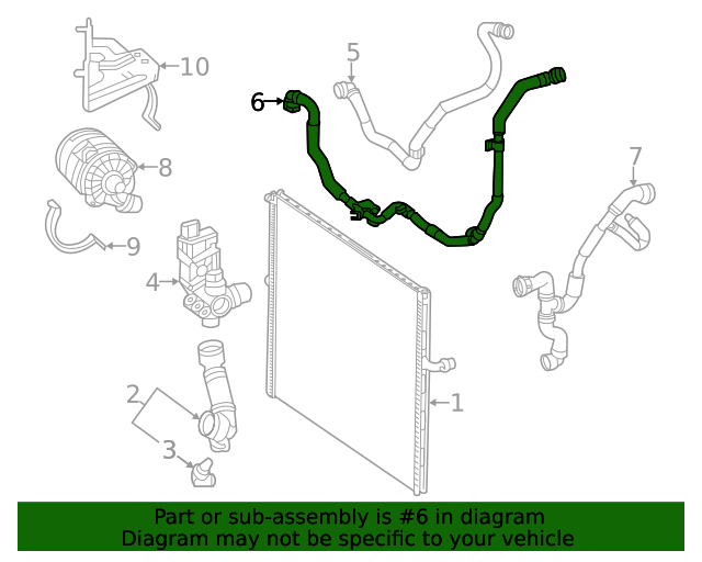 167-500-59-01 - Inter-Cooler Hose 2020-2023 Mercedes-Benz | Mercedes ...
