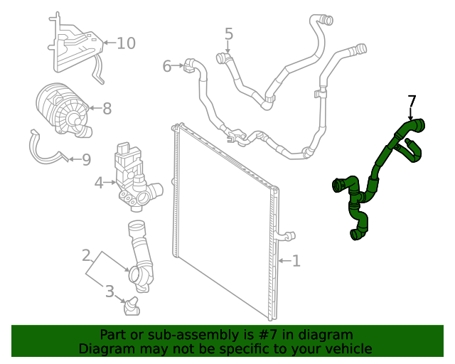 167-501-09-00 - Radiator Hose 2020-2023 Mercedes-Benz | Mercedes-Benz ...