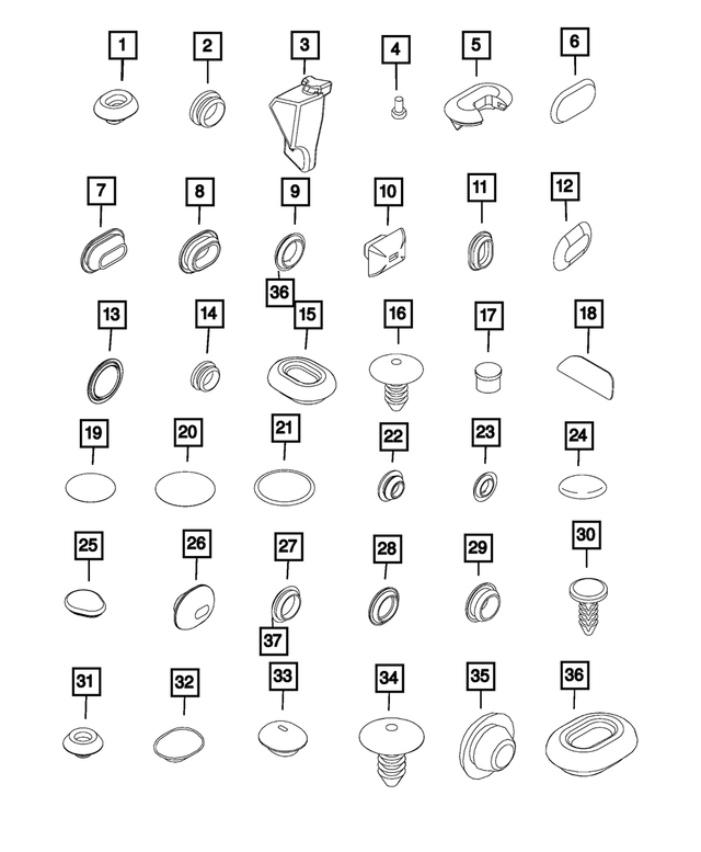 2015-2022 Ram ProMaster City Body Plug 68201802AA | Mopar Estores