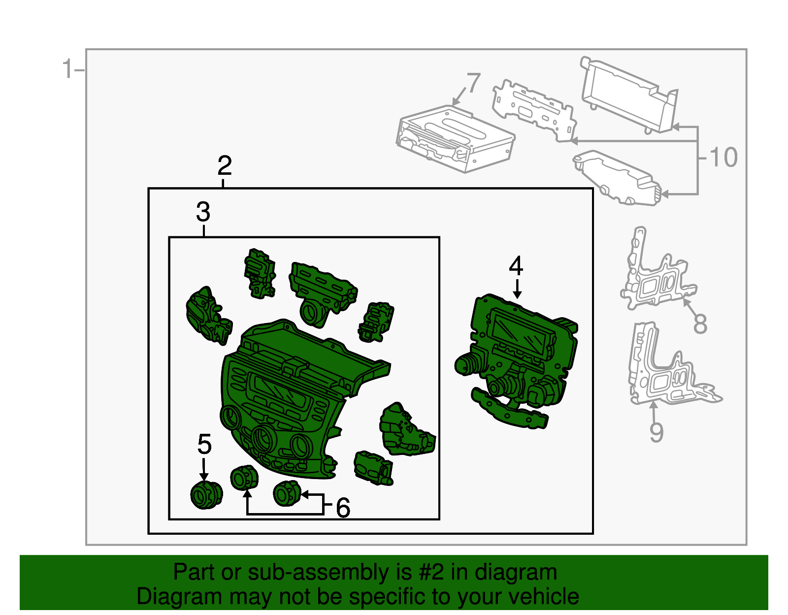 2006-2007 Honda Accord Center Control Panel Assembly Black Metallic ...