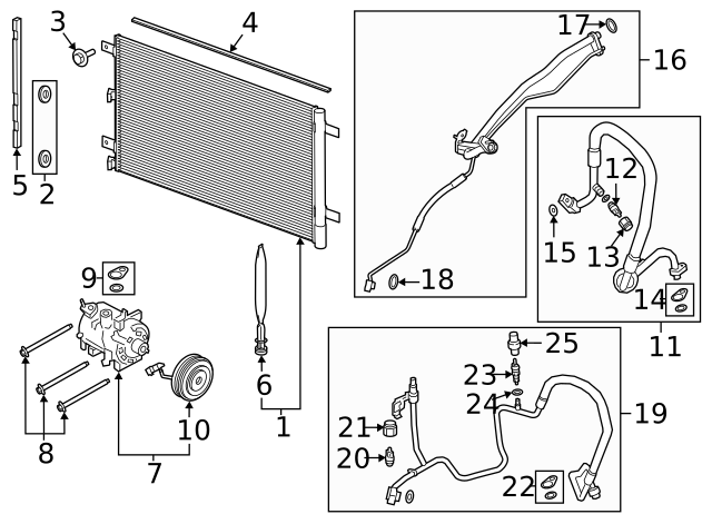 2021 Ford F-150 A/C Refrigerant Discharge Hose ML3Z-19972-AH ...