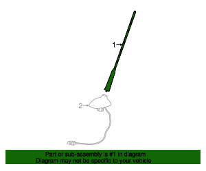 2011-2018 Chevrolet Radio Antenna 13288181 GM | GMPartsDirect.com