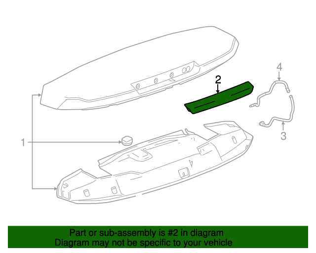 2015-2020 GMC High Mount Stop Lamp 22783103 | Auto Parts Express