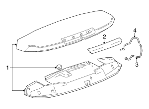 84554747 - Primed Rear End Spoiler 2015-2020 Cadillac | Chevrolet Parts ...