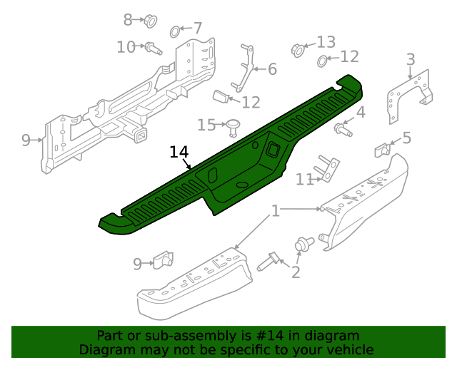 2021-2023 Ford F-150 21 thru 22 F-150 OEM Ford Rear Bumper Top Step Pad ...