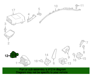 2008-2021 Mercedes-Benz Air Bag Impact Sensor 172-905-60-00 ...