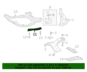 2019-2025 Toyota Suspension Sub-Frame Cross-Member Brace 52257-0R040 ...