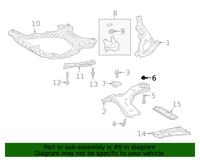 2000-2024 Toyota Lower Control Arm Nut 90080-17223 | Toyota Parts Center