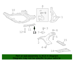 2019-2024 Toyota Side Mount Bracket Upper Bolt 90119-A0439 | Toyota ...