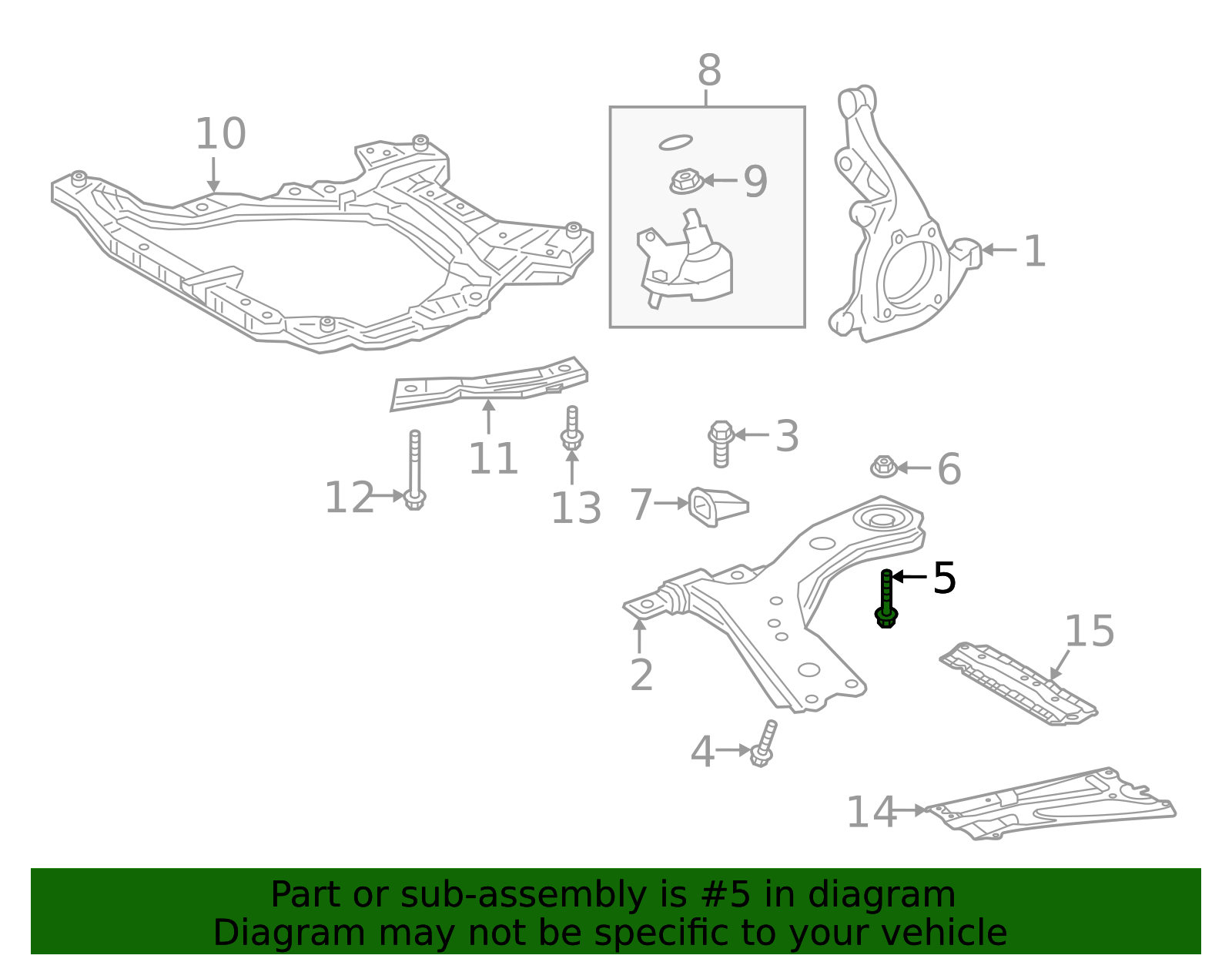 2018-2025 Toyota Lower Control Arm Mount Bolt 90119-A0459 | Toyota ...