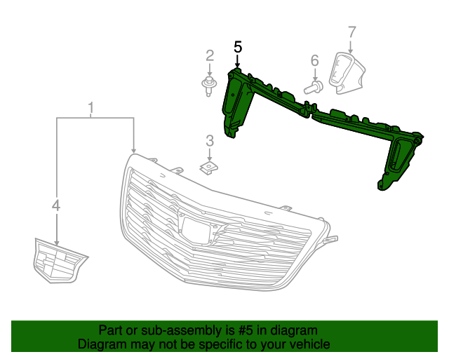 2015-2019 Cadillac ATS Deflector 22879643 | TascaParts.com