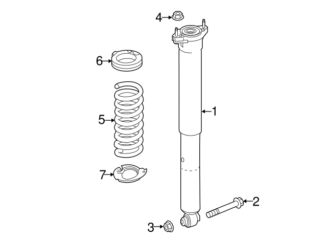 204-320-01-31 - Shock Assembly 2010-2015 Mercedes-Benz | Mercedes-Benz ...