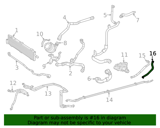253-501-31-01 - Water Return Tube 2020 Mercedes-Benz GLC 350e ...