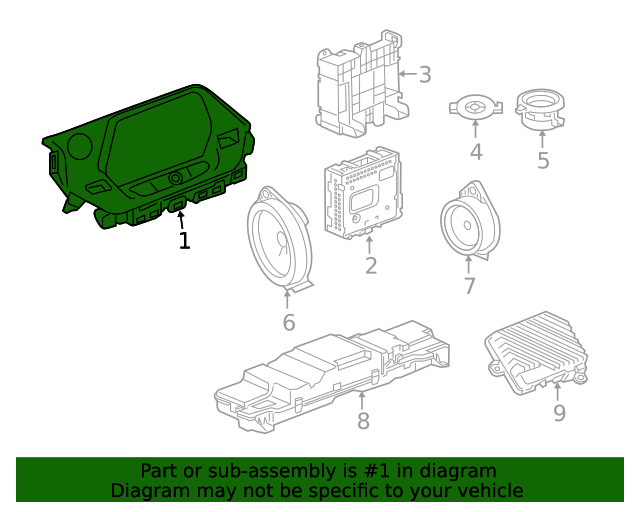 2023 Chevrolet Blazer Display Unit 87861396 | GMPartsDirect.com