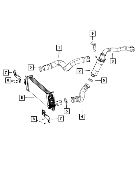 Radiator and Related Parts; Charge Air Cooler for 2016 Ram 1500 | Mopar ...