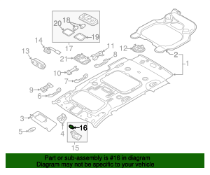 2006-2020 Kia Visor Lamp Bulb 18645-05019N | QuirkParts