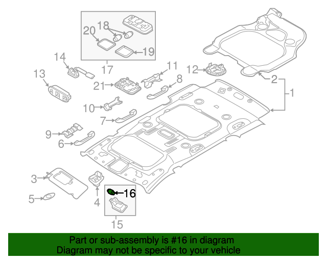 2006-2020 Kia Visor Lamp Bulb 18645-05019N | QuirkParts