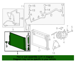 2021-2024 Chevrolet Malibu Air Conditioning Condenser 85134377 ...