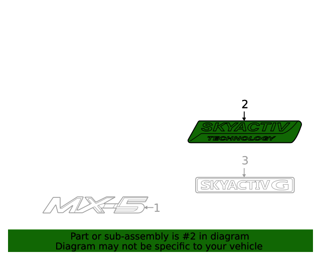 2016-2019 Mazda MX-5 Miata Nameplate n24351771 | AutoNationParts.com