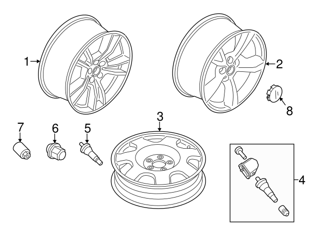 2018-2020 Ford Mustang Wheel, Alloy JR3Z-1007-A | TascaParts.com