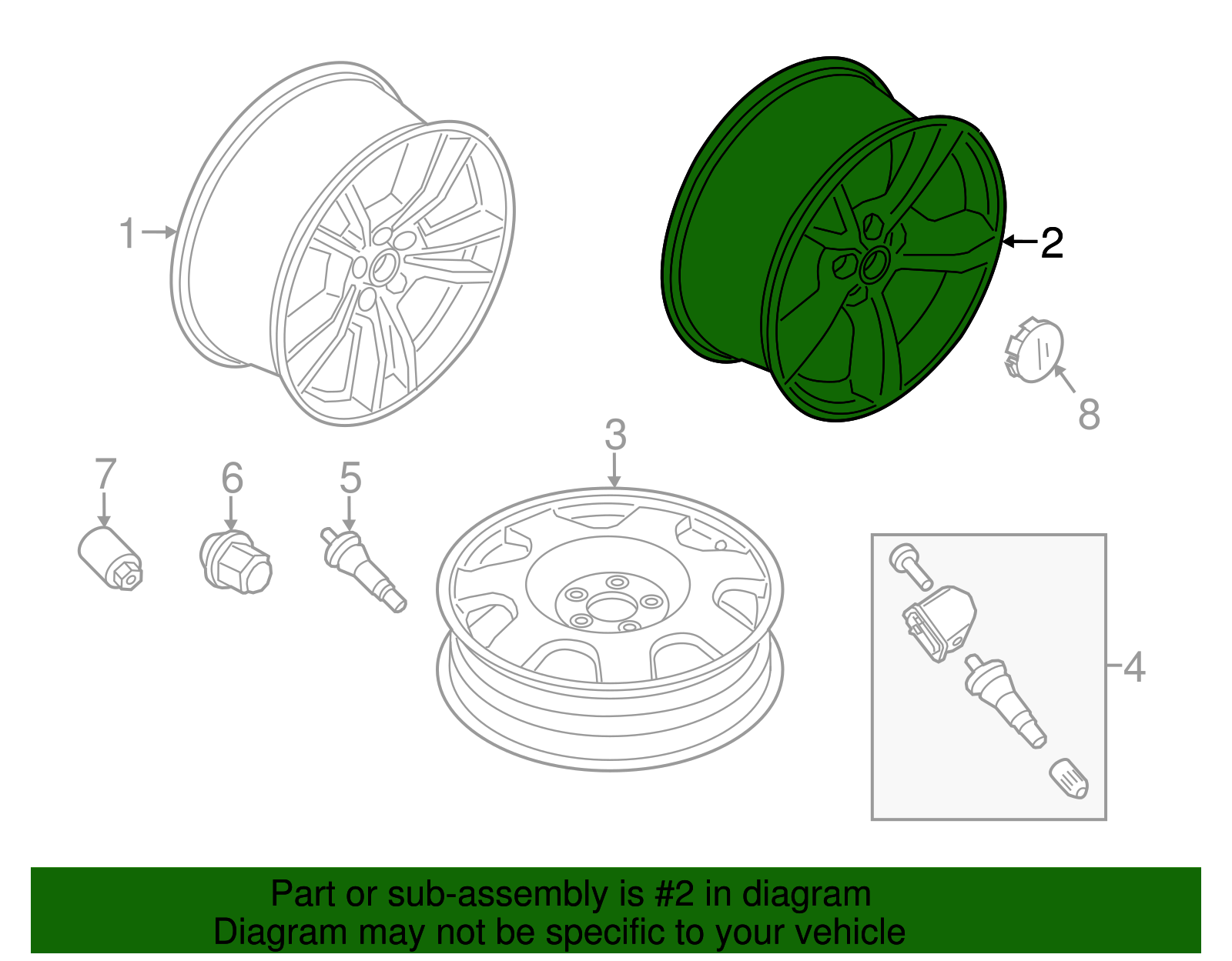 2018-2023 Ford Mustang | Wheel, Alloy | JR3Z-1007-D | Walls' Ford Parts