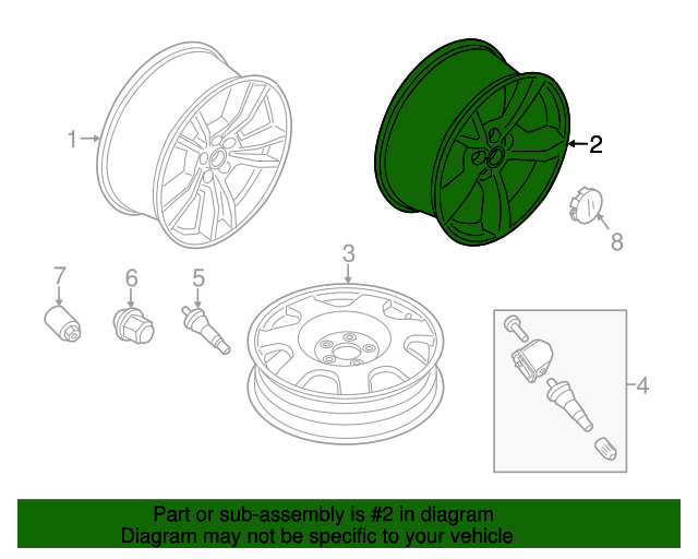 2018-2023 Ford Mustang Wheel, Alloy jr3z1007d | TascaParts.com