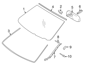 75551-53020 - Windshield Molding 2006-2014 Lexus | AutoNationParts.com