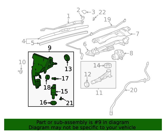 2020-2021 Cadillac CT4 Washer Reservoir 84563484 | GMPartsDirect.com