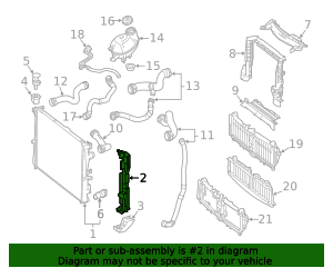 099-504-04-00 - Radiator Mount Bracket 2018-2023 Mercedes-Benz ...