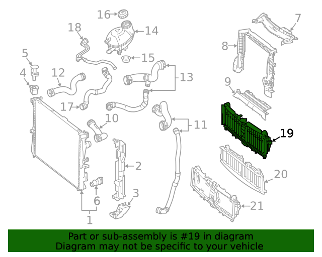 213-500-23-00 - Radiator Shutter Assembly 2018-2023 Mercedes-Benz ...