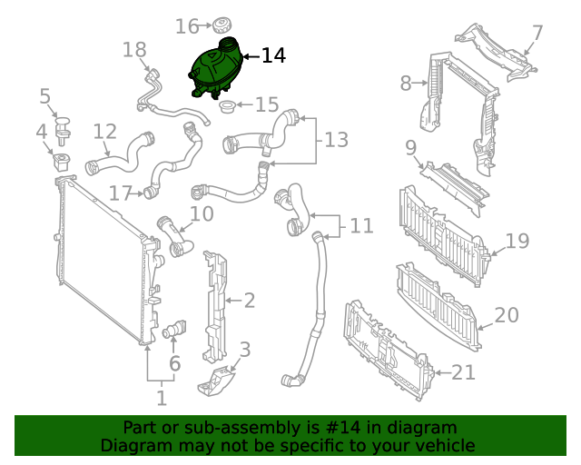 205-500-00-49 - Engine Coolant Reservoir 2015-2023 Mercedes-Benz ...
