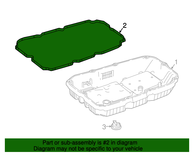 725-271-53-00-64 - Transmission Oil Pan Gasket 2015-2024 Mercedes-Benz ...
