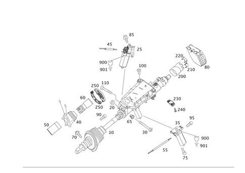 Steering Column Jacket Tube and Steering Shaft, Electrically Adjustable ...