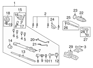 53010-SWA-A01 - End Set, Rack - 2007-2011 Honda CR-V | Genuine Honda Parts