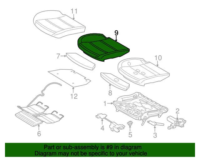 Genuine BMW 52-10-7-310-120 | Seat Cushion Pad | FREE Shipping on Most ...