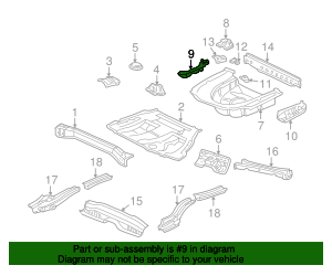 58305-33050 - Floor Extension 2003-2006 Lexus | AutoNationParts.com