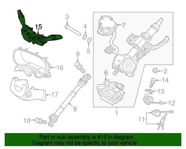 93401-D9750 - Multi-Function Switch 2017-2018 Kia Sportage | Kia.Parts ...